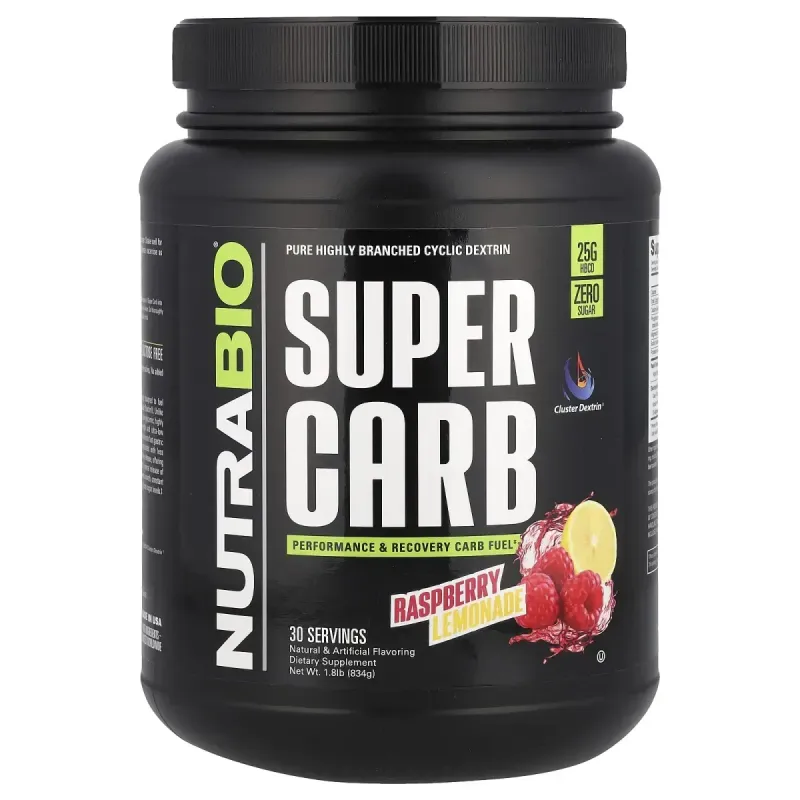 Супер углевод, малиновый лимонад, NutraBio Labs, 1,8 фунта (834 г) ᐉ ...